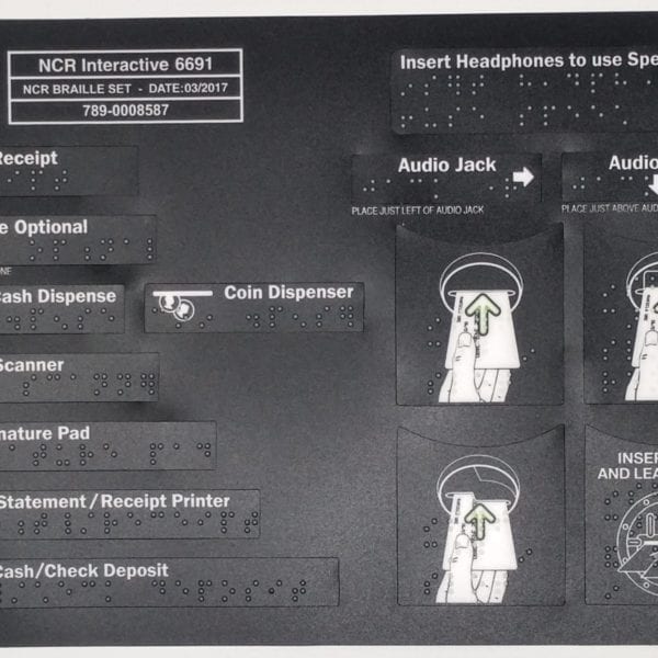 STD-H-1001-01A Hyosung 7600T 7600DA Braille Set - SysTech Displays