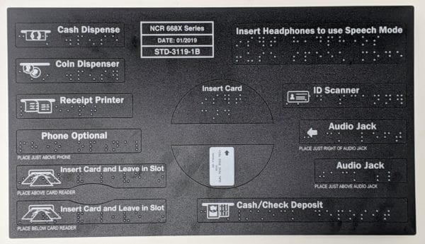 STD-D-4119-01A Diebold 5700/5705/5750/7700/7705/7750/7780/7790 Braille ...